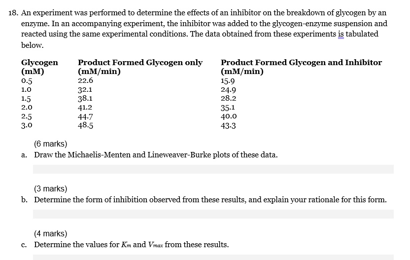 SOLVED: i8. An experiment was performed to determine the effects of an ...