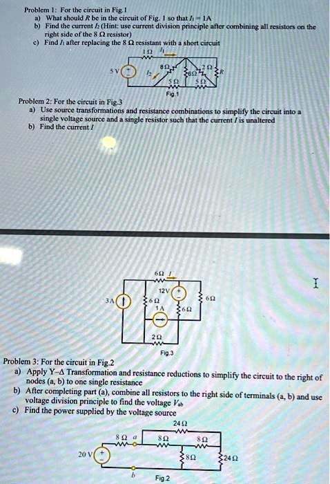 SOLVED: Problem 1: For the circuit in Fig 1, what should be the equivalent resistance of Fig 1 ...