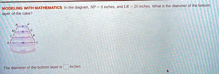 SOLVED: MODELING WITH MATHEMATICS In the diagram , NP layer of the cake ...