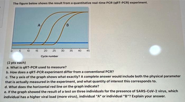 The figure below shows the result from a quantitative real-time PCR ...