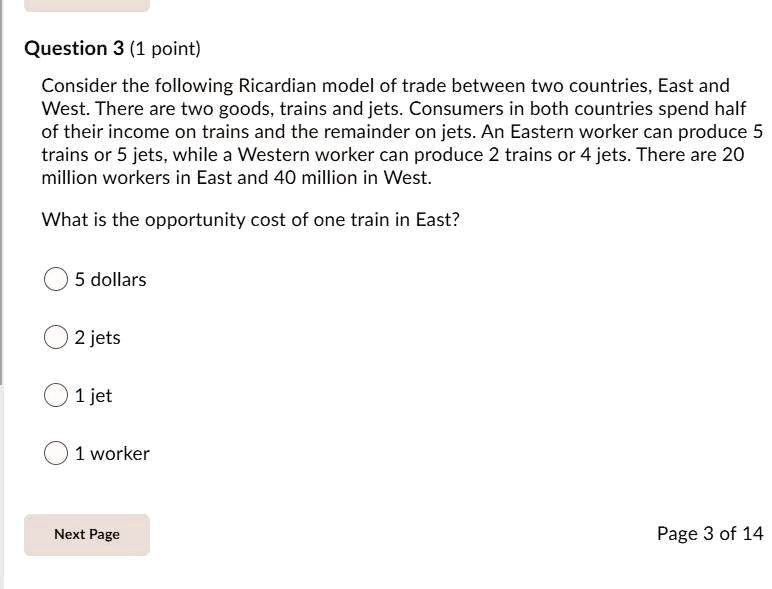 SOLVED: Consider the following Ricardian model of trade between two ...