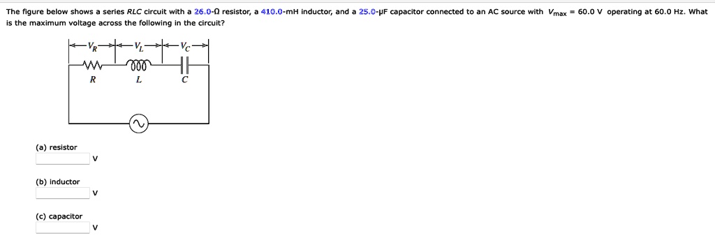 SOLVED: The figure below shows a series RLC circuit with a 26.0-ohm ...