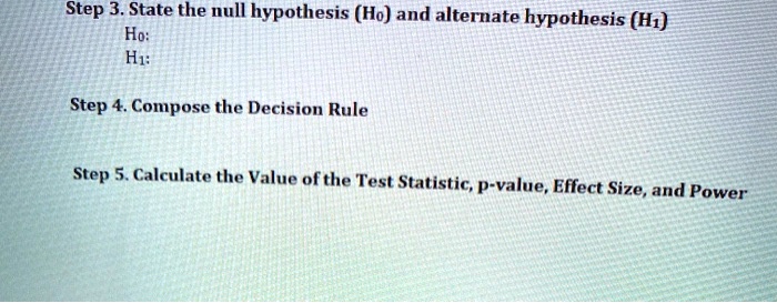 step 3 state the null hypothesis ho and alternate hypothesis hi ho hi ...