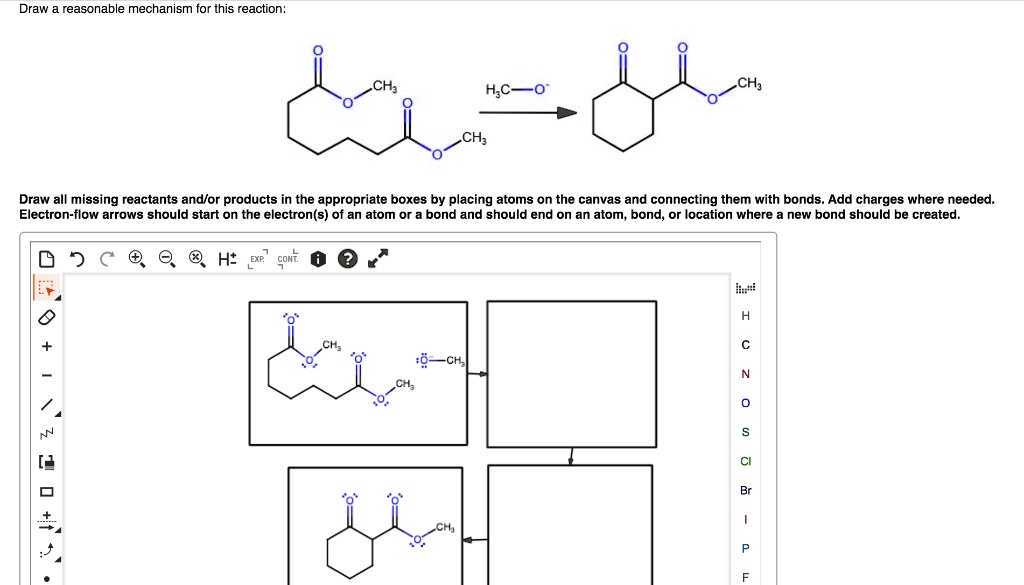 draw reasonable mechanism for this reaction ch hc ch draw all missing reactants andlor products ...