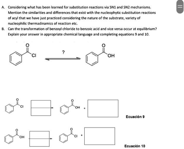 SOLVED: Considering what has been learned for substitution reactions SNI and SNZ mechanisms ...