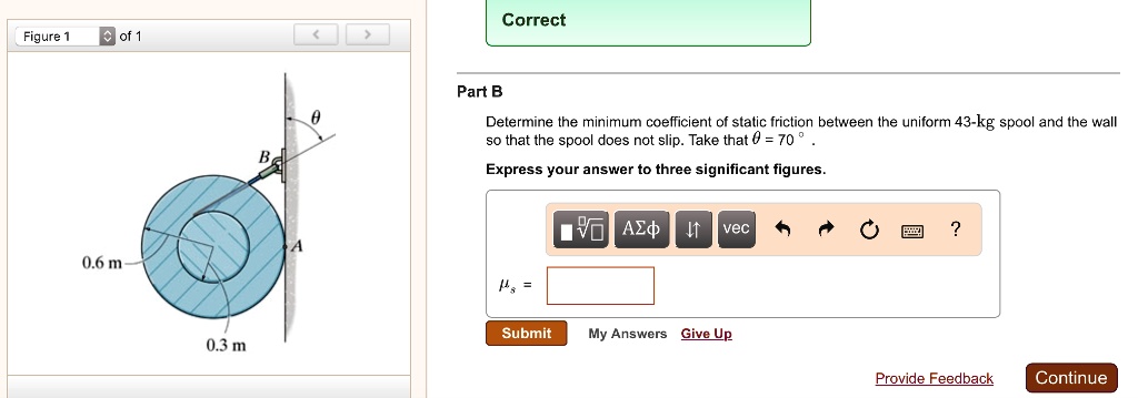 Figure 1 Of 1 Part B Determine The Minimum Coefficient Of Static Friction Between The Uniform 43