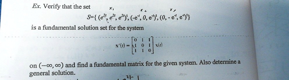 ex verify that the set s e2 e2e2 ed0e9 0 ee is a fundamental solution ...