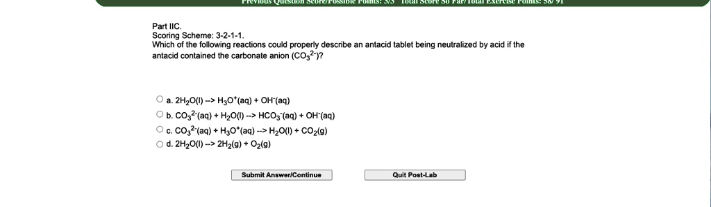 SOLVED: Part IIC Scoring Scheme: 3-2-1-1. Which of the following reactions could properly ...
