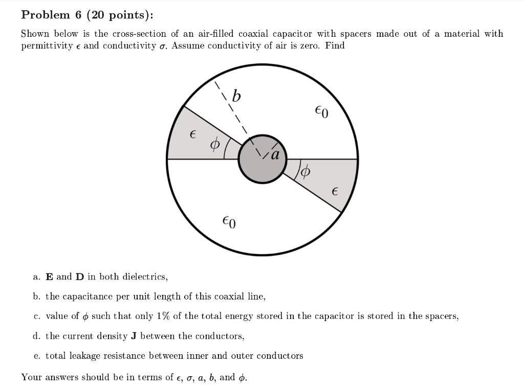 Problem 6 (20 points): Shown below is the cross-section of an air ...
