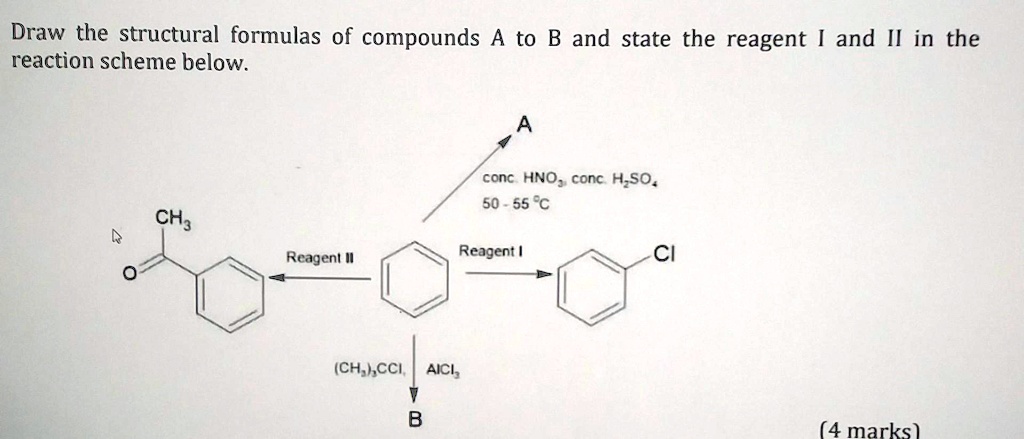SOLVED: Draw the structural formulas of compounds to B and state the ...