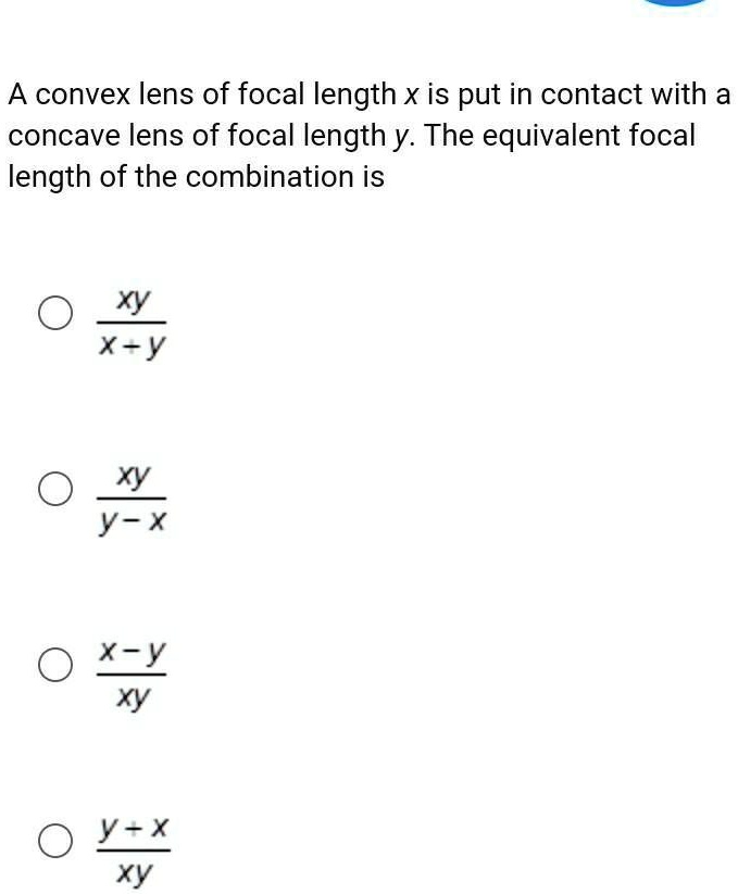 SOLVED: 'please answer this question fast and correctly friends A convex lens of focal length x ...