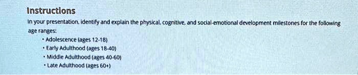 Instructions In your presentation, identify and explain the physical ...