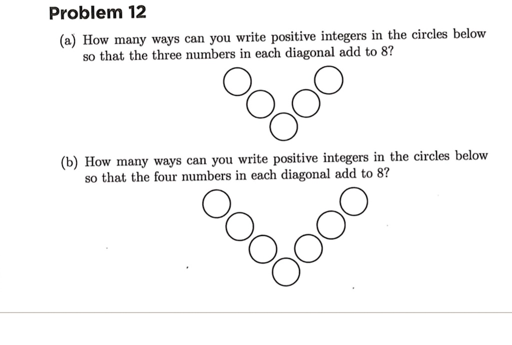 SOLVED: Problem 12 (a) How many ways can you write positive integers in ...