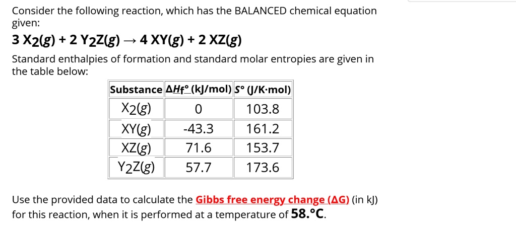 Consider the following reaction which has the balanced...