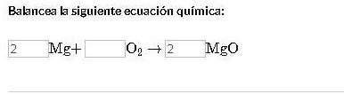 SOLVED: Balancea la siguiente ecuación química: Mg+02=MgO Balancea la ...