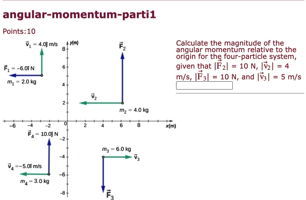angular momentum parti1 points10 calculate the magnitude of the angular momentum relative to the ...