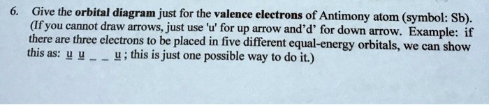 SOLVED: Give the orbital diagram just for the valence electrons of ...