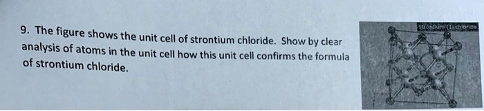 SOLVED: EEnnlnt 9. The figure shows the unit cell of strontium chloride ...