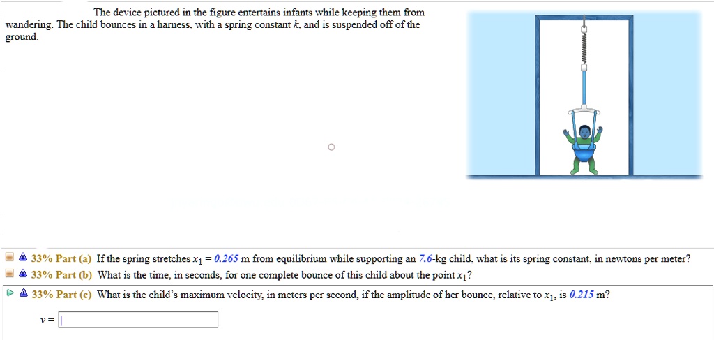 SOLVED: The device pictured in the figure entertains infants while ...