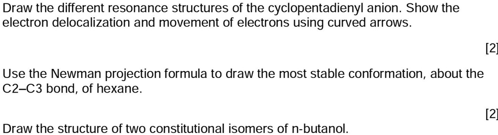 SOLVED: Draw the different resonance structures of the cyclopentadienyl ...