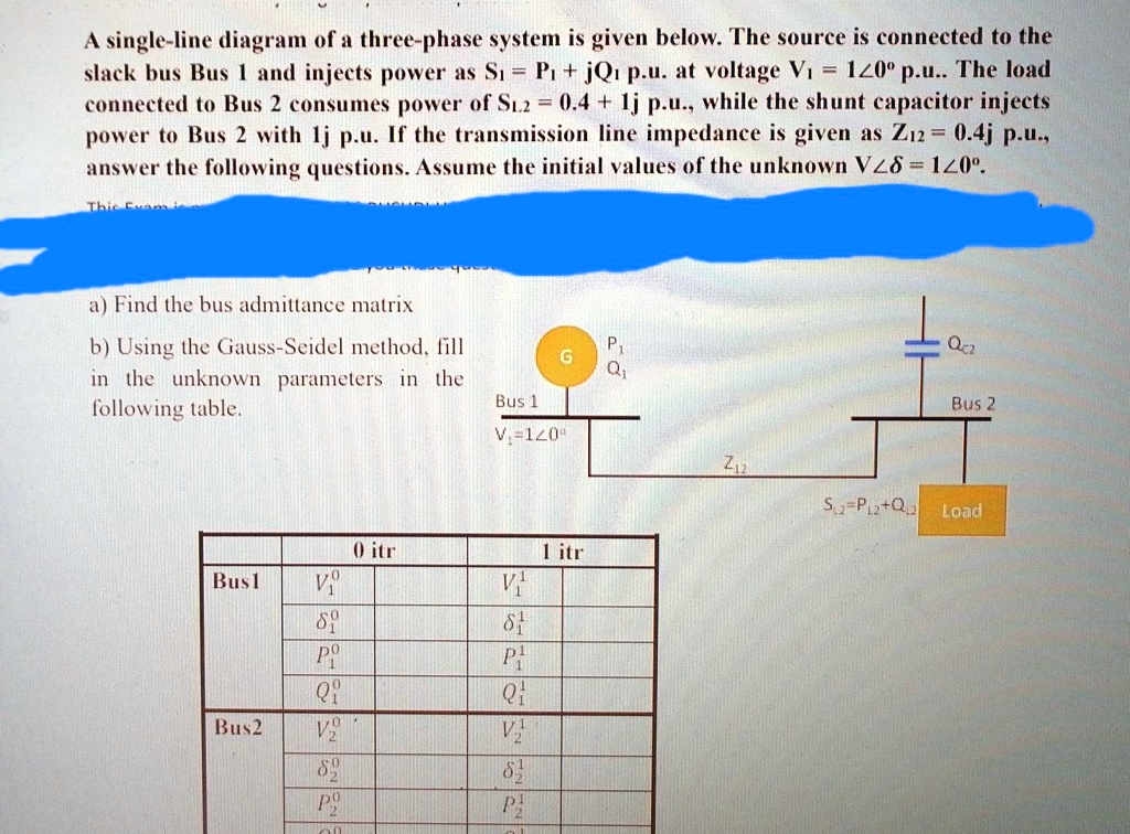 SOLVED: Texts: A single-line diagram of a three-phase system is given ...