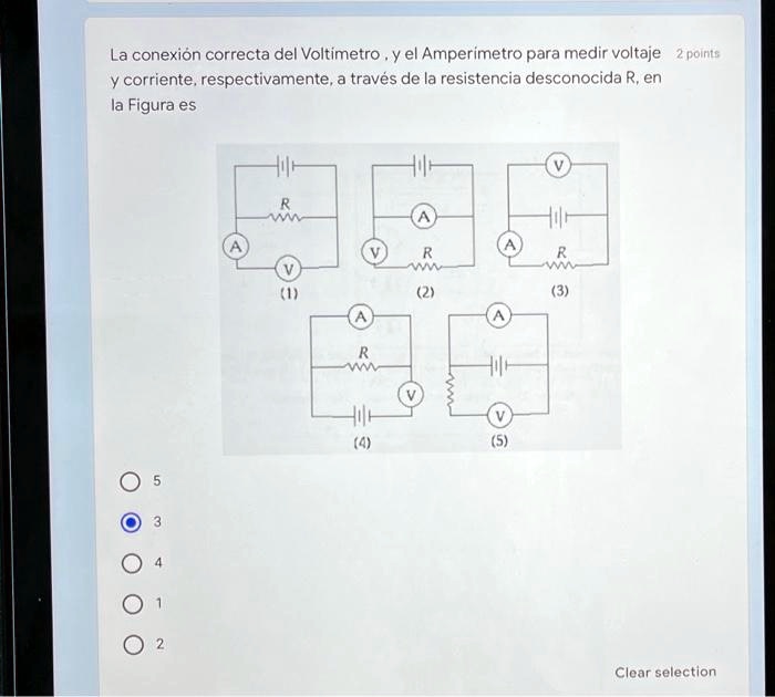 SOLVED: The correct connection of the voltmeter and the ammeter to measure the voltage and ...