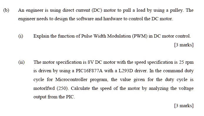 Solved An Engineer Is Using Direct Curent Dc Motor To Pull Load By Using Pulley The Engineer