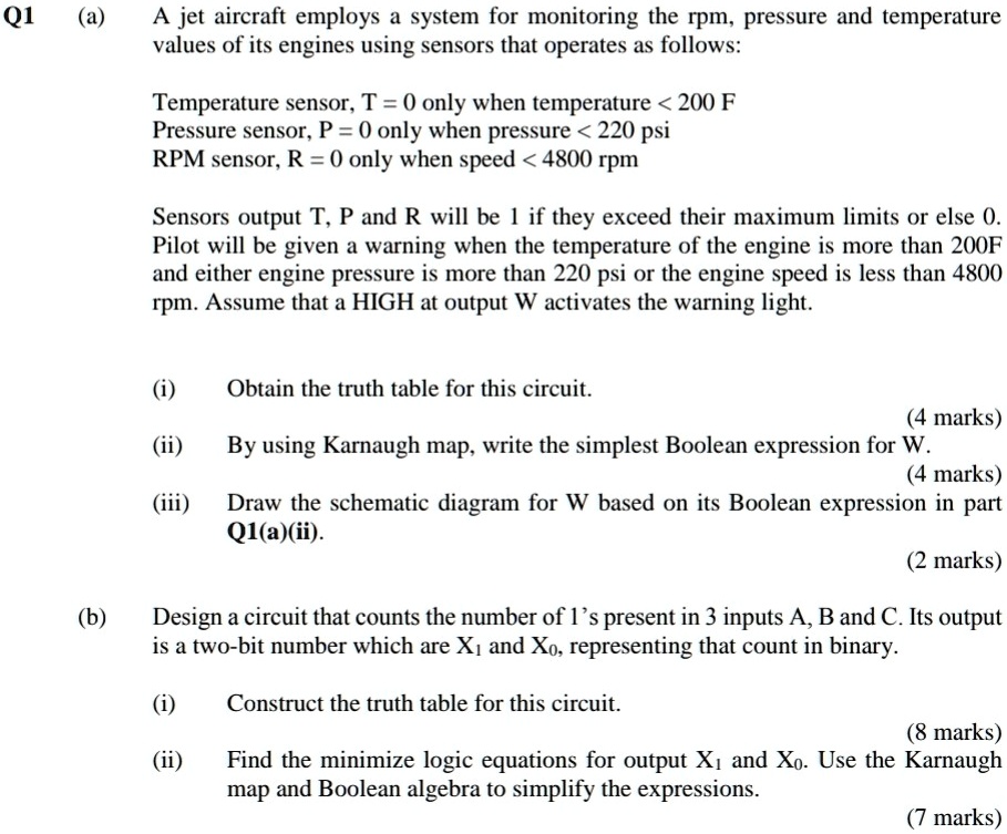 SOLVED: Please clear Q1 (a) A jet aircraft employs a system for ...