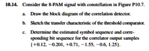 10.14. Consider the 8-PAM signal with constellation in Figure P10.7. a ...