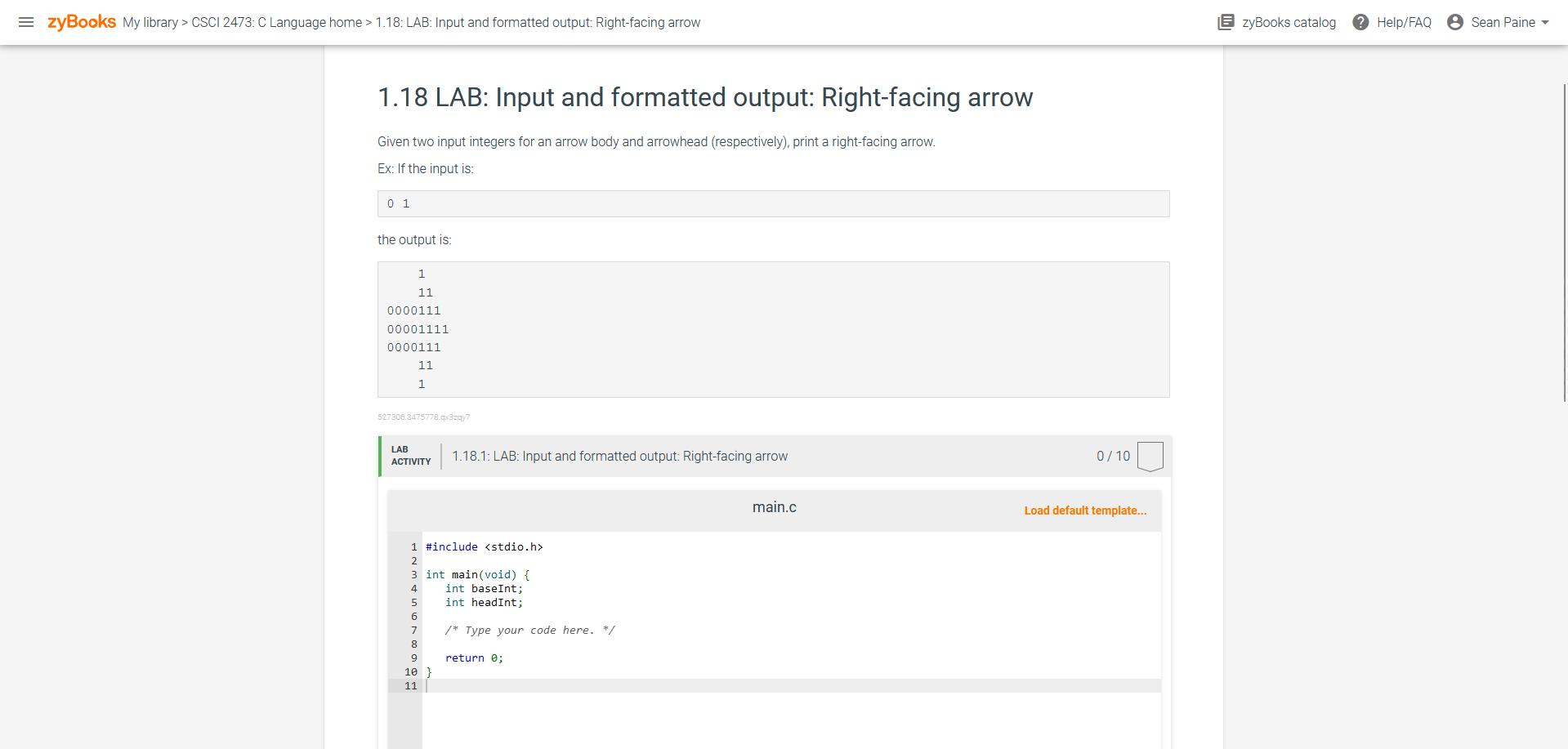 Get Answer 118 Lab Input And Formatted Output Right Facing Arrow Given Two Input Integers
