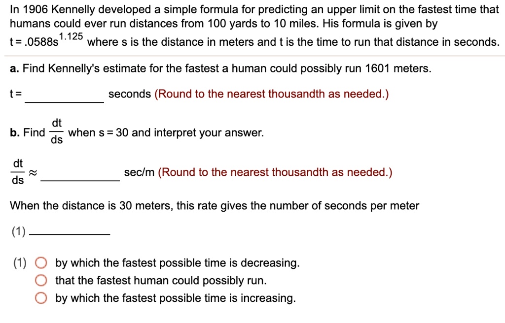 SOLVED: In 1906, Kennelly developed a simple formula for predicting an ...