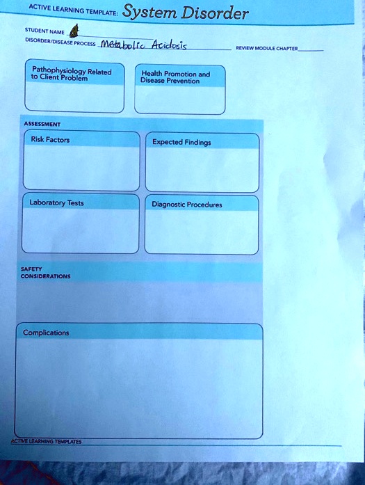 active learning template system disorder reviewmo pathophysiology ...