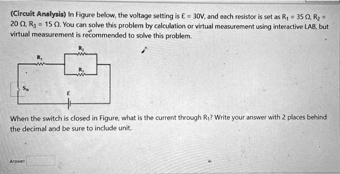 SOLVED: (Circuit Analysis) In Figure below; the voltage setting is € 30V, and each resistor is ...