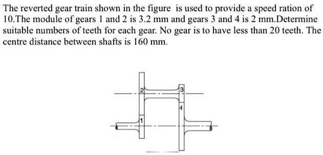 The reverted gear train shown in the figure is used to provide a speed ...