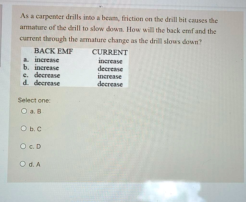 as a carpenter drills into a beam friction on the drill bit causes the ...