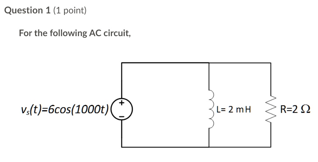 SOLVED: The instantaneous power p(t) of the AC circuit has two ...