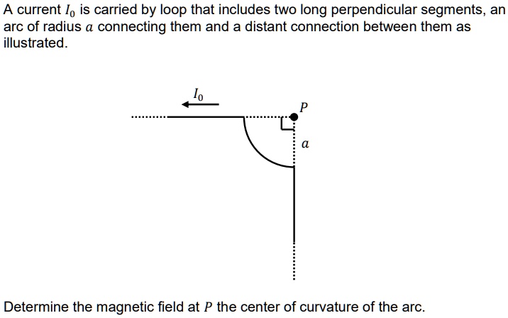 SOLVED: A current lo is carried by loop that includes two long ...