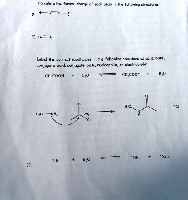 SOLVED: Calculate the formal charge of each atom in the following ...