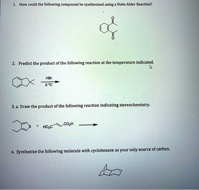 Solved How Could The Following Compound Be Synthesized Using Diels