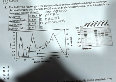 b buffer b 9 the following figures give the elution pattern of these 4 ...