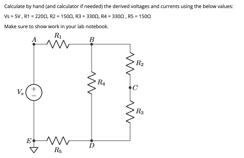 Solved Texts Please Calculate Every Voltage And Current Through R1 3003