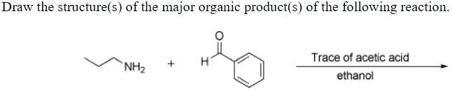 draw the structures of the major organic products of the following ...