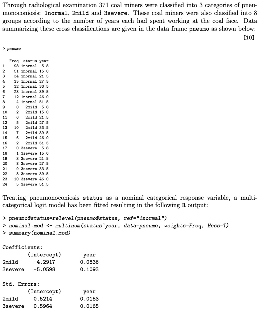 SOLVED: Write down the model fitted in the R output. You need to define ...