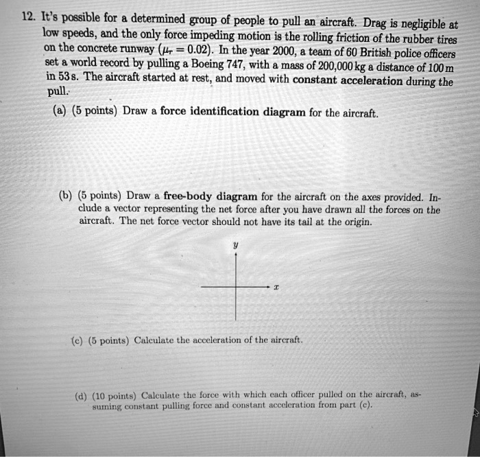 SOLVED: 12. It's possible for a determined group of people to pull an ...