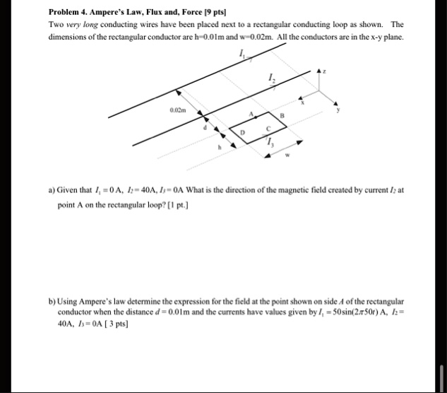 problem 4 amperes law flux and force 9 pts two very long conducting ...