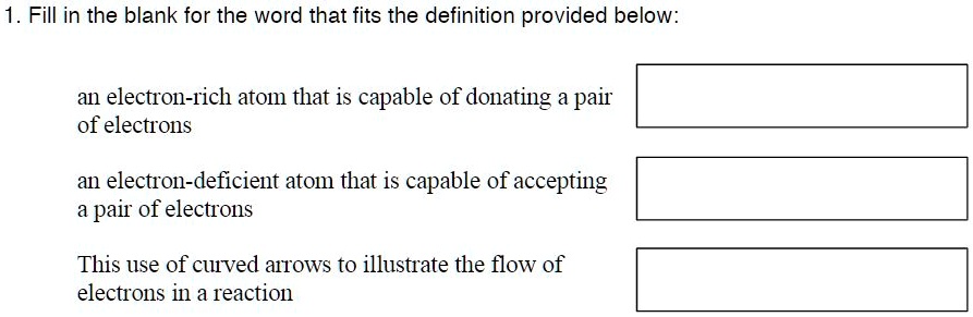 SOLVED: an electron-rich atom that is capable of donating a pair of ...