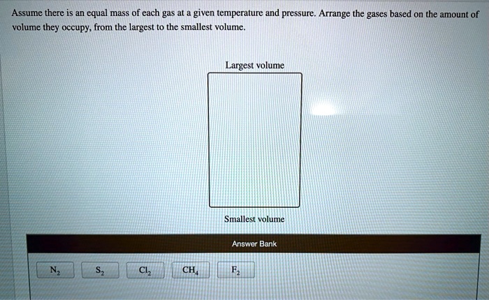 SOLVED: Assume there equal mass of each gas given temperature and ... SOLVED: Assume there equal mass of each gas given temperature and ...