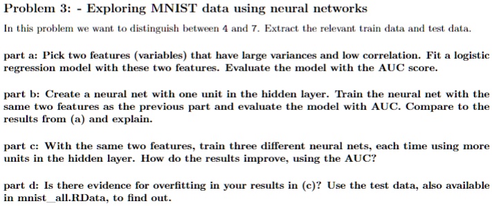 Solved Problem 3 Exploring Mnist Data Using Neural Networks In This 6540