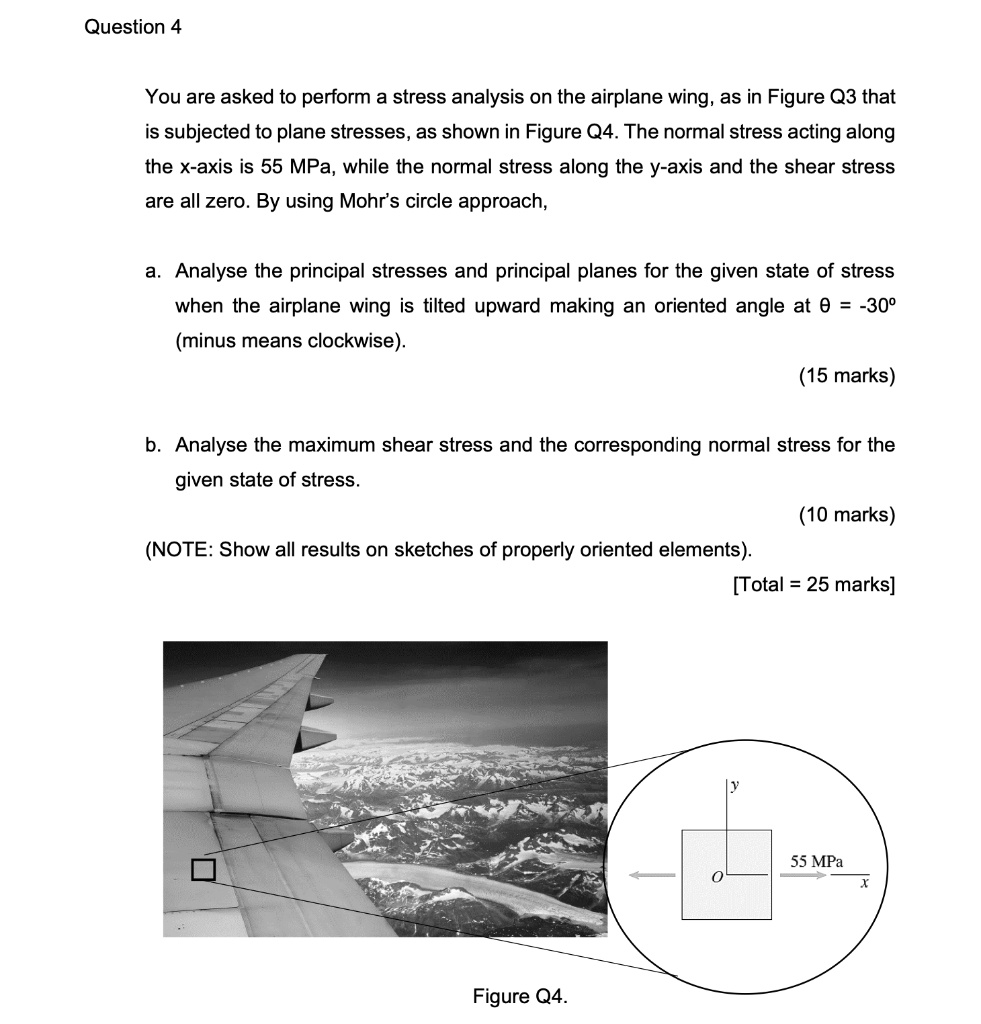 SOLVED: Question 4 You are asked to perform a stress analysis on the ...