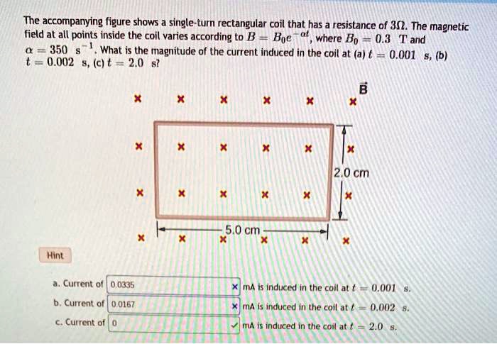 SOLVED: The accompanying figure shows a single-turn rectangular coil ...